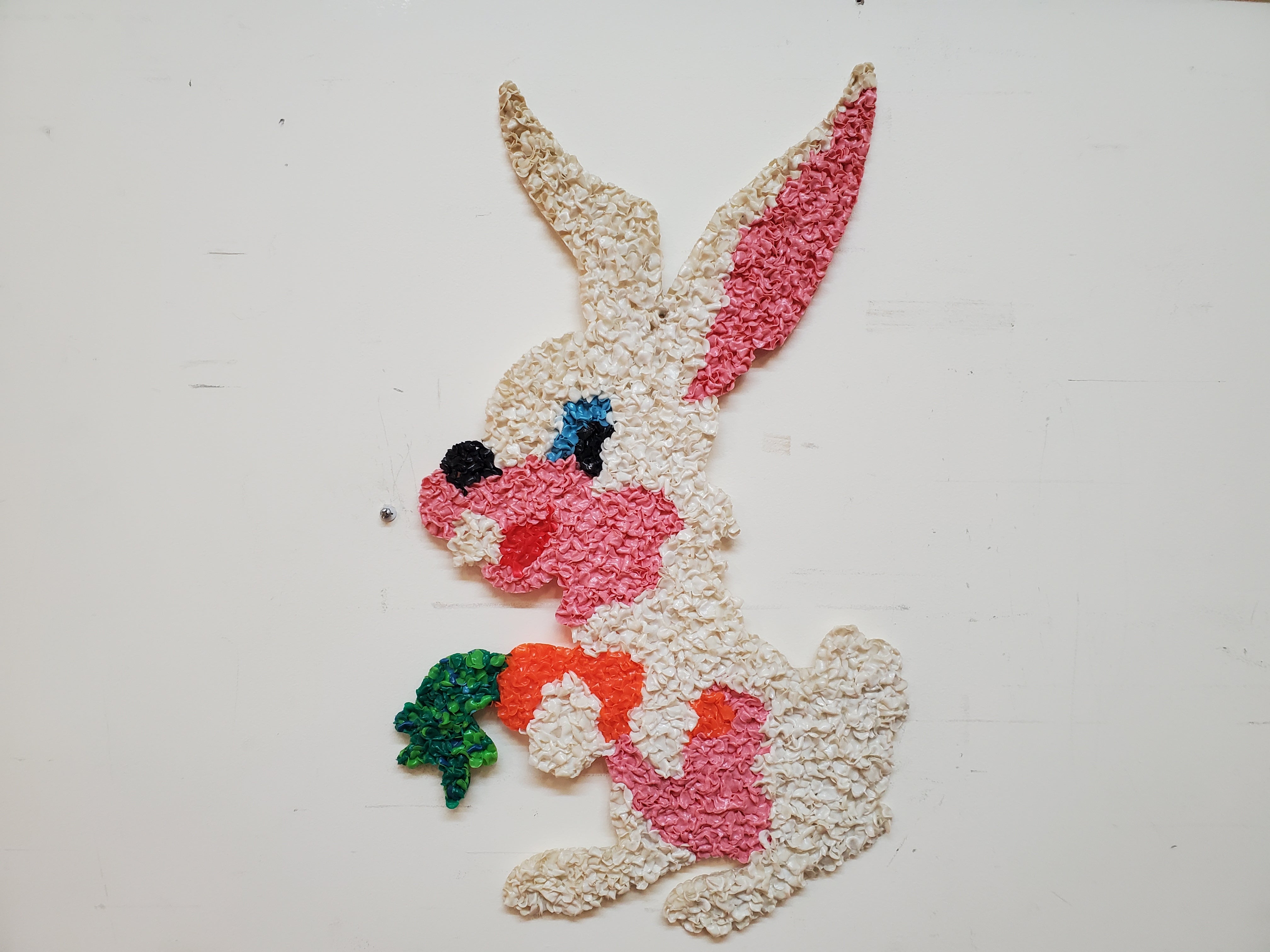 Vintage White Easter Bunny Melted Popcorn Easter Decoration – Antiques ...